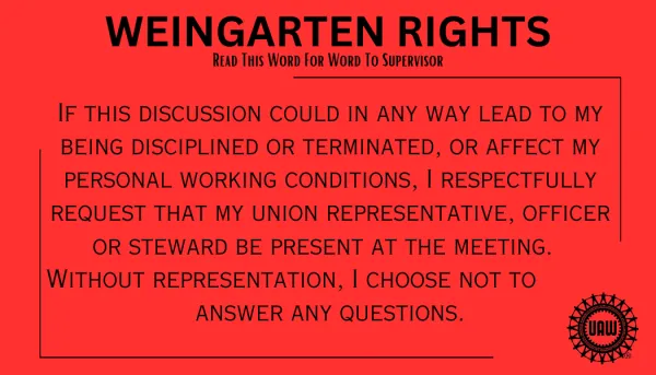 Weingarten Rights | UAW Local 651